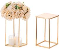 China Single-side Bracket Metal Column Geometric Flower Stand for Event Tables Centerpieces for sale