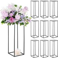 China Black White Flower Display Rack Decorations for T-Stage Reception Party Fiesta Event for sale