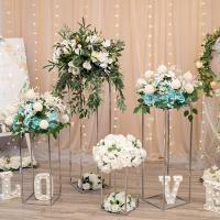 China Black White Flower Display Rack Decorations for T-Stage Reception Party Fiesta Event for sale