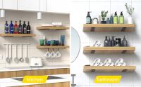China ISO9001 Rohs CE 16949 Carbon Steel Floating Shelf Brackets for Wall Support System for sale