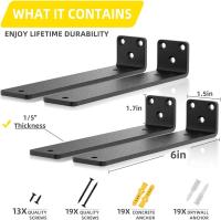 China CE 16949 Zinc Plating 6 inch Shelf Brackets for Wall Supports Floating Shelf Bracket for sale