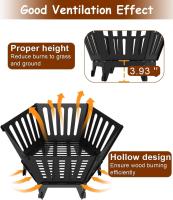 China Outdoor Wood Burning Firepit 22.5 Inch for Camping and Beach Parties 3mm Thickness for sale