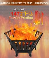 China Outdoor Wood Burning Firepit 22.5 Inch for Camping and Beach Parties 3mm Thickness for sale
