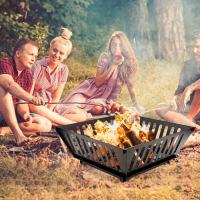 China Fire Pit 25 Inch Outside Wood Burning Portable Firepit Log Stove Fireplace for BBQ Camping Campfire Bonfire for sale