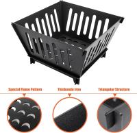 China Fire Pits for Outside 17 Inch Collapsible Portable Plug Fire Pit for Travel Camping Picnic Bonfire for sale