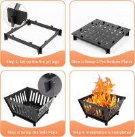 China Fire Pits for Outside 17 Inch Collapsible Portable Plug Fire Pit for Travel Camping Picnic Bonfire for sale