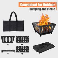 China Fire Pits for Outside 17 Inch Collapsible Portable Plug Fire Pit for Travel Camping Picnic Bonfire for sale
