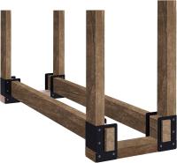 China Functional Design Adjustable Firewood Log Storage Rack Brackets for Indoor and Outdoor for sale