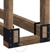 China Functional Design Adjustable Firewood Log Storage Rack Brackets for Indoor and Outdoor for sale