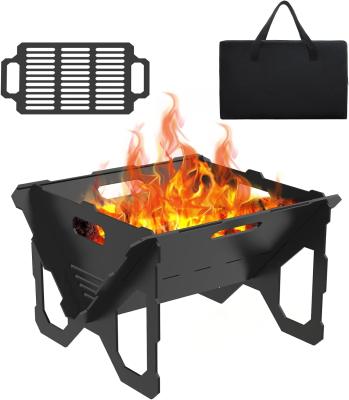 China Black Power Coating Outdoor Wood Burning BBQ Grill Pan for Backyard Patio Garden for sale