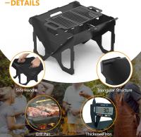 China Black Power Coating Outdoor Wood Burning BBQ Grill Pan for Backyard Patio Garden for sale