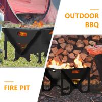 China Black Power Coating Outdoor Wood Burning BBQ Grill Pan for Backyard Patio Garden for sale