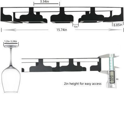 China Efficiently Store Your Wine Glasses with Under Shelf Cabinet Steel 16.5 Inch Rack for sale