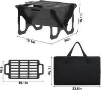 China Black Power Coating Outdoor Wood Burning BBQ Grill Pan for Backyard Patio Garden for sale