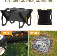 China Black Power Coating Outdoor Wood Burning BBQ Grill Pan for Backyard Patio Garden for sale