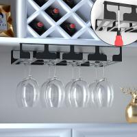 China Aluminum Alloy Finish Under Cabinet Stemware Wine Glass Holder Kitchen Storage Hanger for sale