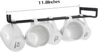 China 12 Inch Wine Glass Rack 2 Pack Iron Hanging Holder Cup Storage Hanger Wall Mounted for Kitchen Cabinet Bar for sale