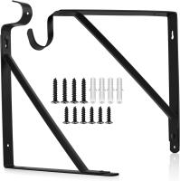 China Sturdy Closet Rod Bracket with Rod Holder Wall Mounted Clothes Hanger Pole Support Hooks for sale