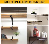 China Sturdy Closet Rod Bracket with Rod Holder Wall Mounted Clothes Hanger Pole Support Hooks for sale