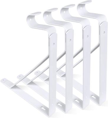 China Black White Heavy Duty Closet Shelf Rod Brackets Sample Offered Wall Mounted Shelves for sale