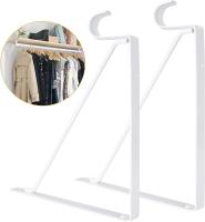 China Black White Heavy Duty Closet Shelf Rod Brackets Sample Offered Wall Mounted Shelves for sale