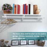 China Black White Heavy Duty Closet Shelf Rod Brackets Sample Offered Wall Mounted Shelves for sale