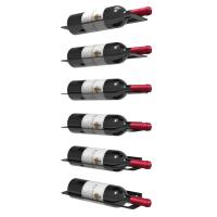 China Metal Wall Red Wine Rack Hooks Bracket Hanging Wine Bottle Wall Holder for Kitchen and Bar for sale