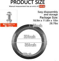 China 32 Inch Solid Steel Campfire Pit Liner Ring for Outdoor Patio Backyard Holiday Party for sale
