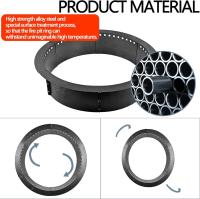 China 32 Inch Solid Steel Campfire Pit Liner Ring for Outdoor Patio Backyard Holiday Party for sale