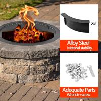 China 32 Inch Solid Steel Campfire Pit Liner Ring for Outdoor Patio Backyard Holiday Party for sale