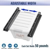 China Gallon Tote Overhead Storage Bin Rack for 3 Bins, Metal Storage Organization Ceiling Garage Storage Bracket for sale