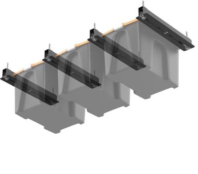 China Totes Ceiling Storage Racks for Bins, Overhead Garage Storage Rack Heavy Duty Ceiling Container Bin Rack for sale