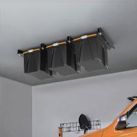 China Totes Ceiling Storage Racks for Bins, Overhead Garage Storage Rack Heavy Duty Ceiling Container Bin Rack for sale
