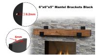 China Standard Heavy Duty Mantel Brackets Steel U-Shaped Beam-Style Fireplace Shelf Support for sale