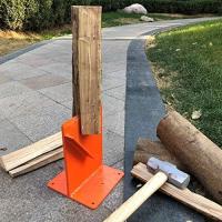 China Quick Manual Log Firewood Kindling Splitter Portable Steel Wedge Point for Outdoor Indoor Use for sale