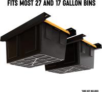 China Garage Storage Tote Slide Rack Overhead Garage Storage Ceiling Tote Container Bins Organizer for sale