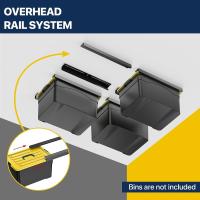 China Overhead Storage Bin Rack for 4 Bins Garage Ceiling Rail Storage Bin Ceiling Rails Garage Ceiling Storage Racks for sale