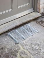 China Galvanised Steel Shoe Boot Scraper Door Mat for Outdoor Hollowed out Metal Grill Door for sale