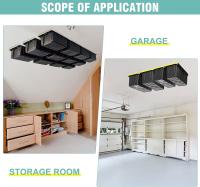 China Garage Storage Rack Ceiling Tote Container Bins Slide Brackets for Easy Organization for sale