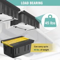 China Garage Storage Rack Ceiling Tote Container Bins Slide Brackets for Easy Organization for sale