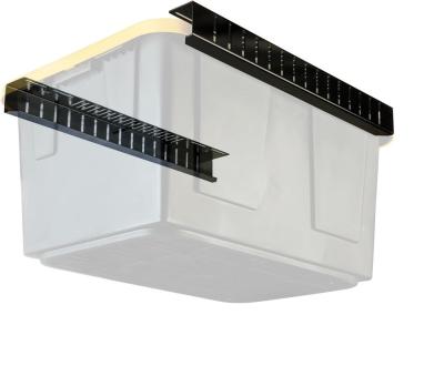 China Heavy Duty Ceiling Bin Storage Rails Ceiling Mount Overhead Garage Storage Rack Overhead Bin Rack for sale