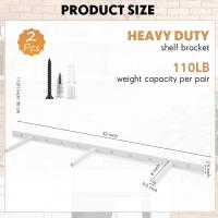 China 32 Inch Heavy Duty Metal Shelf Bracket for Decorative Floating Kitchen Wall Shelves for sale