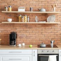 China 32 Inch Heavy Duty Metal Shelf Bracket for Decorative Floating Kitchen Wall Shelves for sale