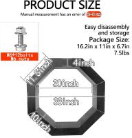 China Heavy Duty Steel DIY Campfire Fire Pit Insert Ring Liner Octagon 38