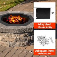 China Heavy Duty Steel DIY Campfire Fire Pit Insert Ring Liner Octagon 38