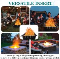 China Outdoor Wood Burning Bonfire Fire Pit Insert Ring Liner with Toughness Carbon Steel for sale