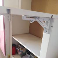 China Stamping Punching Bending Process Wall Mount Collapsible Shelf Hinge for 2pcs White for sale