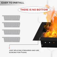 China Heavy Duty Steel Square Fire Pit Insert Ring Liner 24