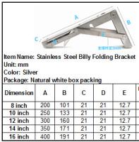 China DIY Work Bench Shelf Bracket Heavy Duty Stainless Steel Collapsible 1.5mm Thickness for sale