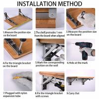 China DIY Work Bench Shelf Bracket Heavy Duty Stainless Steel Collapsible 1.5mm Thickness for sale